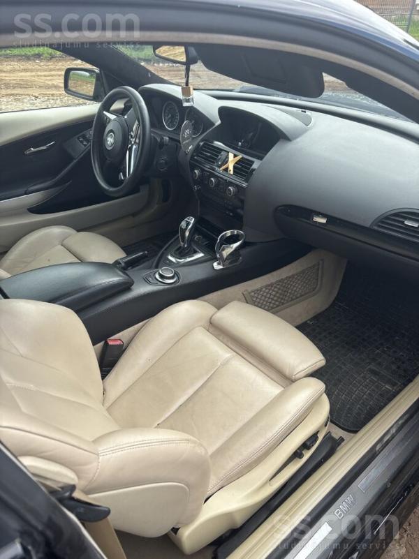 Black BMW 635 2008 in Rezekne, with an engine capacity of 3.00 L and mileage of 405 thousand km for 8499 €, photo 8 on AUTOMOTO.COM.LV