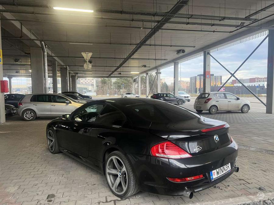 Black BMW 635 2008 in Vilnius, with an engine capacity of 2.99 L and mileage of 325 thousand km for 8800 €, photo 5 on AUTOMOTO.COM.LV