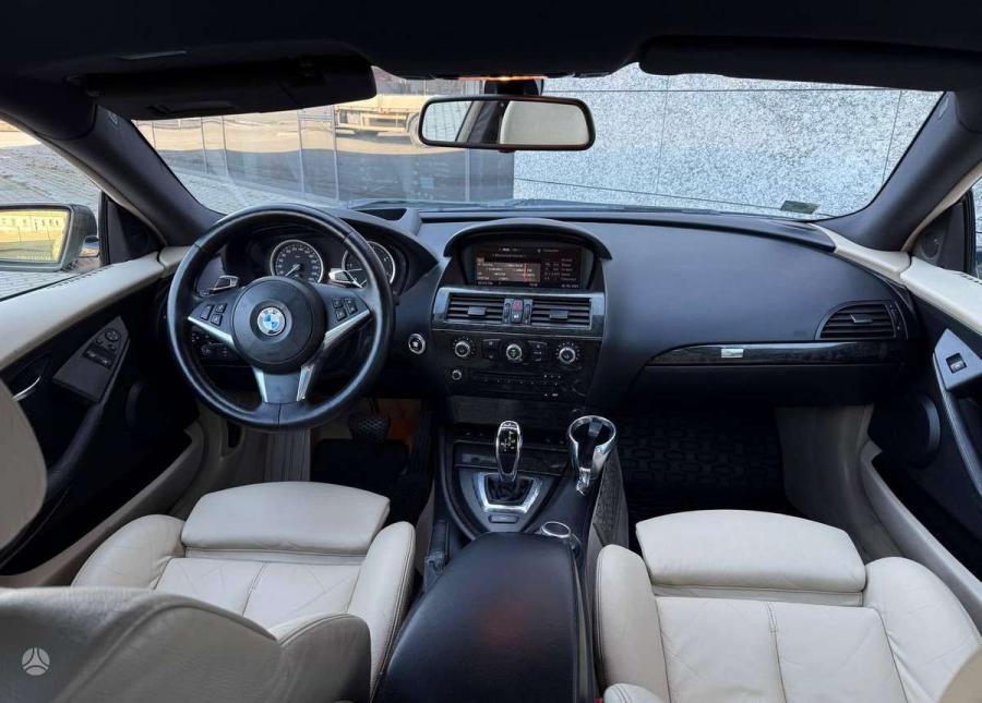 Black BMW 635 2008 in Klaipeda, with an engine capacity of 2.99 L and mileage of 292 thousand km for 8800 €, photo 10 on AUTOMOTO.COM.LV