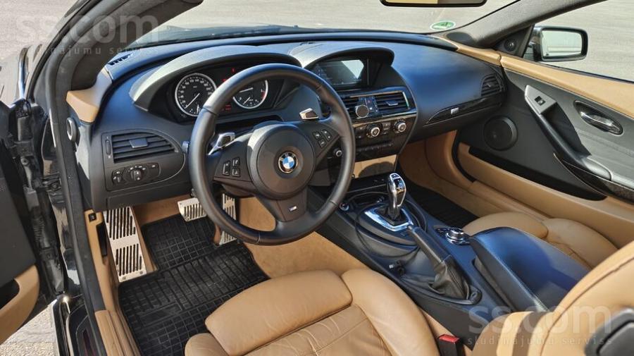 Black BMW 635 2010 in Jelgava, with an engine capacity of 3.00 L and mileage of 236 thousand km for 14000 €, photo 14 on AUTOMOTO.COM.LV