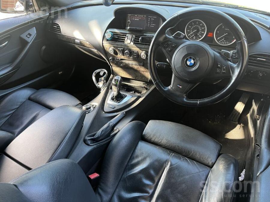 Black BMW 635 2010 in Jelgava, with an engine capacity of 3.00 L and mileage of 200 thousand km for 3850 €, photo 9 on AUTOMOTO.COM.LV