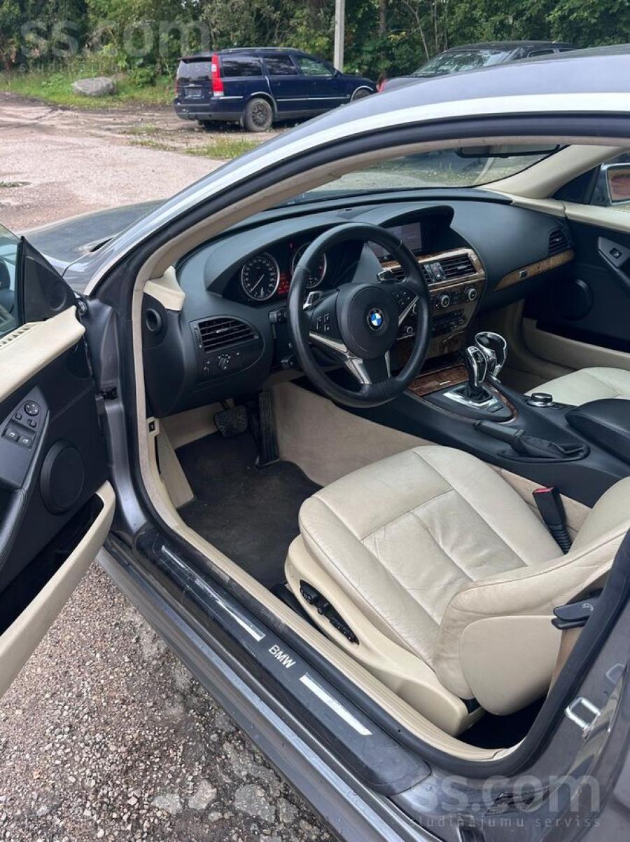 Grey BMW 635 2008 in Rezekne, with an engine capacity of 3.00 L and mileage of 285 thousand km for 7450 €, photo 8 on AUTOMOTO.COM.LV