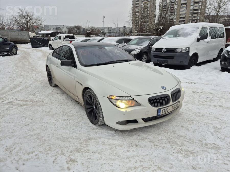 White BMW 635 2008 in Riga, with an engine capacity of 3.00 L and mileage of 233 thousand km for 10990 €, photo 2 on AUTOMOTO.COM.LV