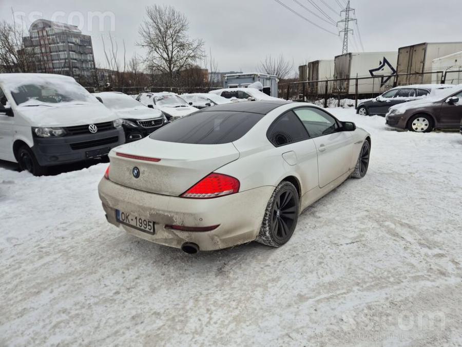 White BMW 635 2008 in Riga, with an engine capacity of 3.00 L and mileage of 233 thousand km for 10990 €, photo 6 on AUTOMOTO.COM.LV