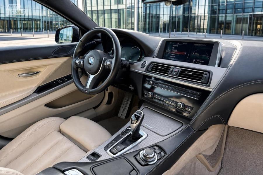Melns BMW 640 2013 Viļņa, ar dzinēja tilpumu 3.00 L un nobraukumu 212 tūkst. km par 14950 €, foto 16 vietnē AUTOMOTO.COM.LV
