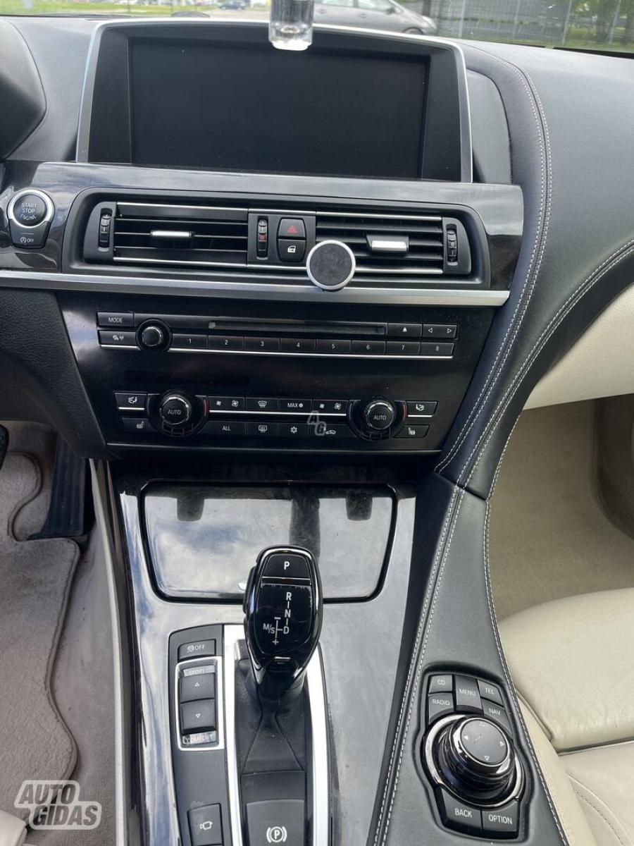 Black BMW 640 2011 in Kaunas, with an engine capacity of 2.90 L and mileage of 232 thousand km for 15500 €, photo 12 on AUTOMOTO.COM.LV