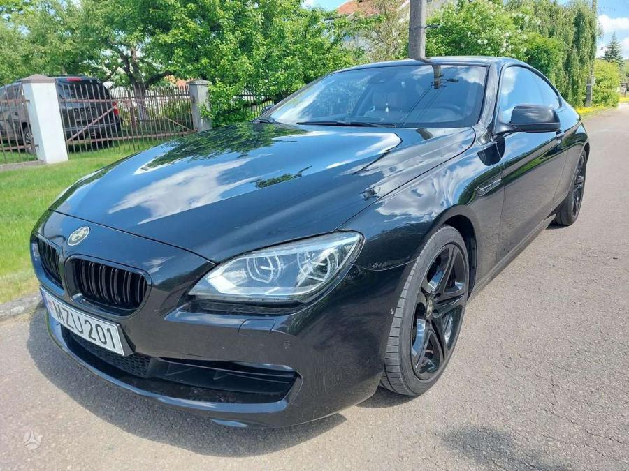 Black BMW 640 2011 in Kaunas, with an engine capacity of 2.98 L and mileage of 231 thousand km for 12950 €, photo 4 on AUTOMOTO.COM.LV