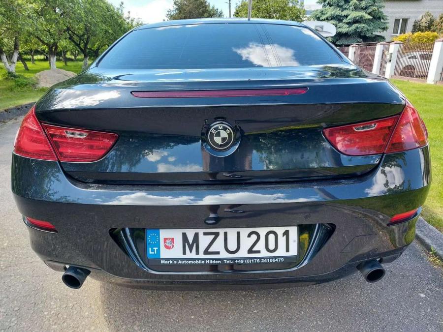 Black BMW 640 2011 in Kaunas, with an engine capacity of 2.98 L and mileage of 231 thousand km for 12950 €, photo 7 on AUTOMOTO.COM.LV