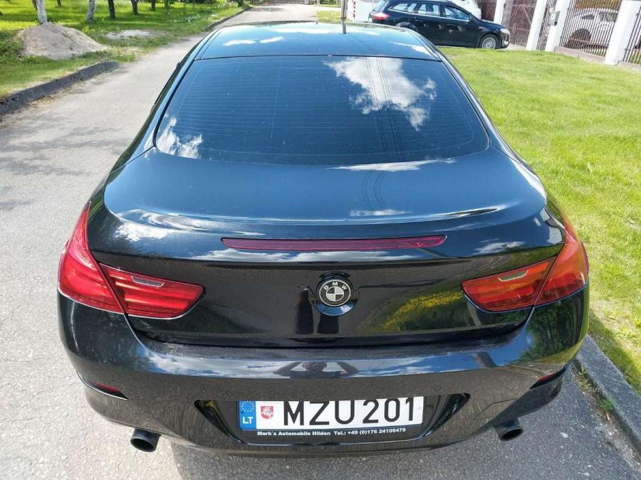 Black BMW 640 2011 in Kaunas, with an engine capacity of 2.98 L and mileage of 231 thousand km for 12950 €, photo 8 on AUTOMOTO.COM.LV