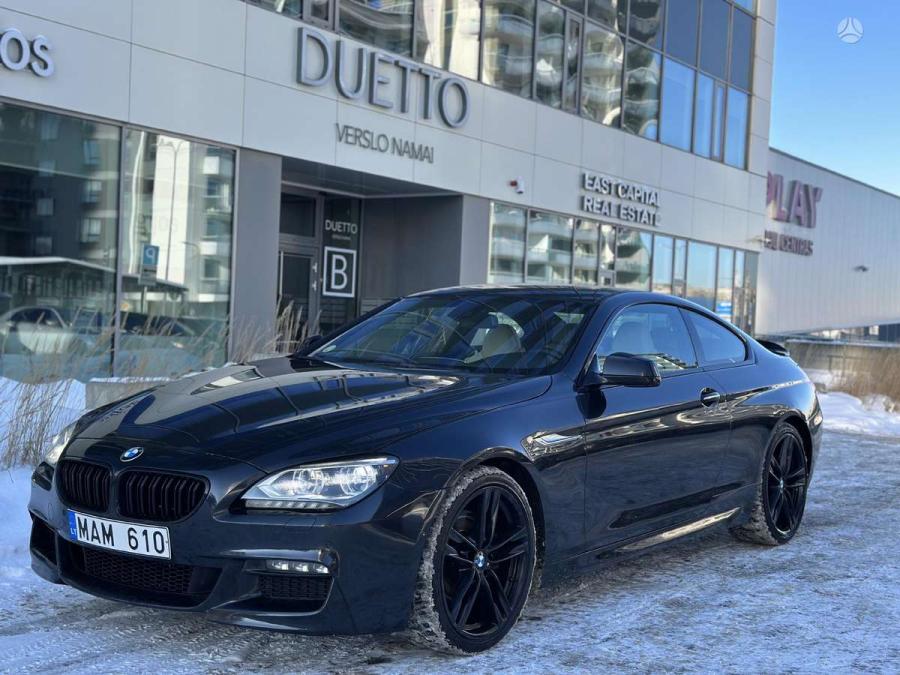 Black BMW 640 2012 in Vilnius, with an engine capacity of 2.99 L and mileage of 280 thousand km for 13900 €, photo 1 on AUTOMOTO.COM.LV