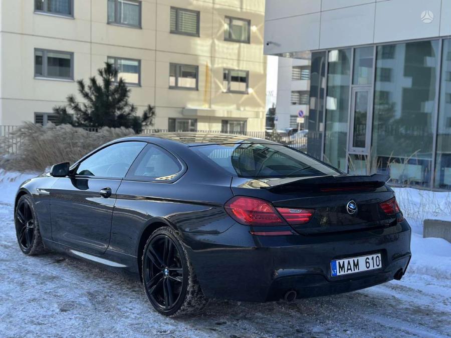 Black BMW 640 2012 in Vilnius, with an engine capacity of 2.99 L and mileage of 280 thousand km for 13900 €, photo 5 on AUTOMOTO.COM.LV
