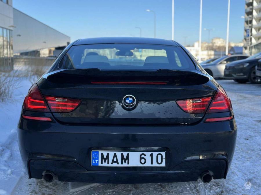 Black BMW 640 2012 in Vilnius, with an engine capacity of 2.99 L and mileage of 280 thousand km for 13900 €, photo 7 on AUTOMOTO.COM.LV