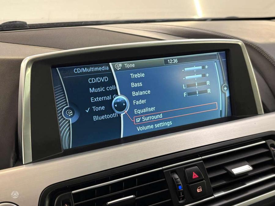 Black BMW 640 2012 in Marijampole, with an engine capacity of 2.99 L and mileage of 255 thousand km for 15750 €, photo 5 on AUTOMOTO.COM.LV
