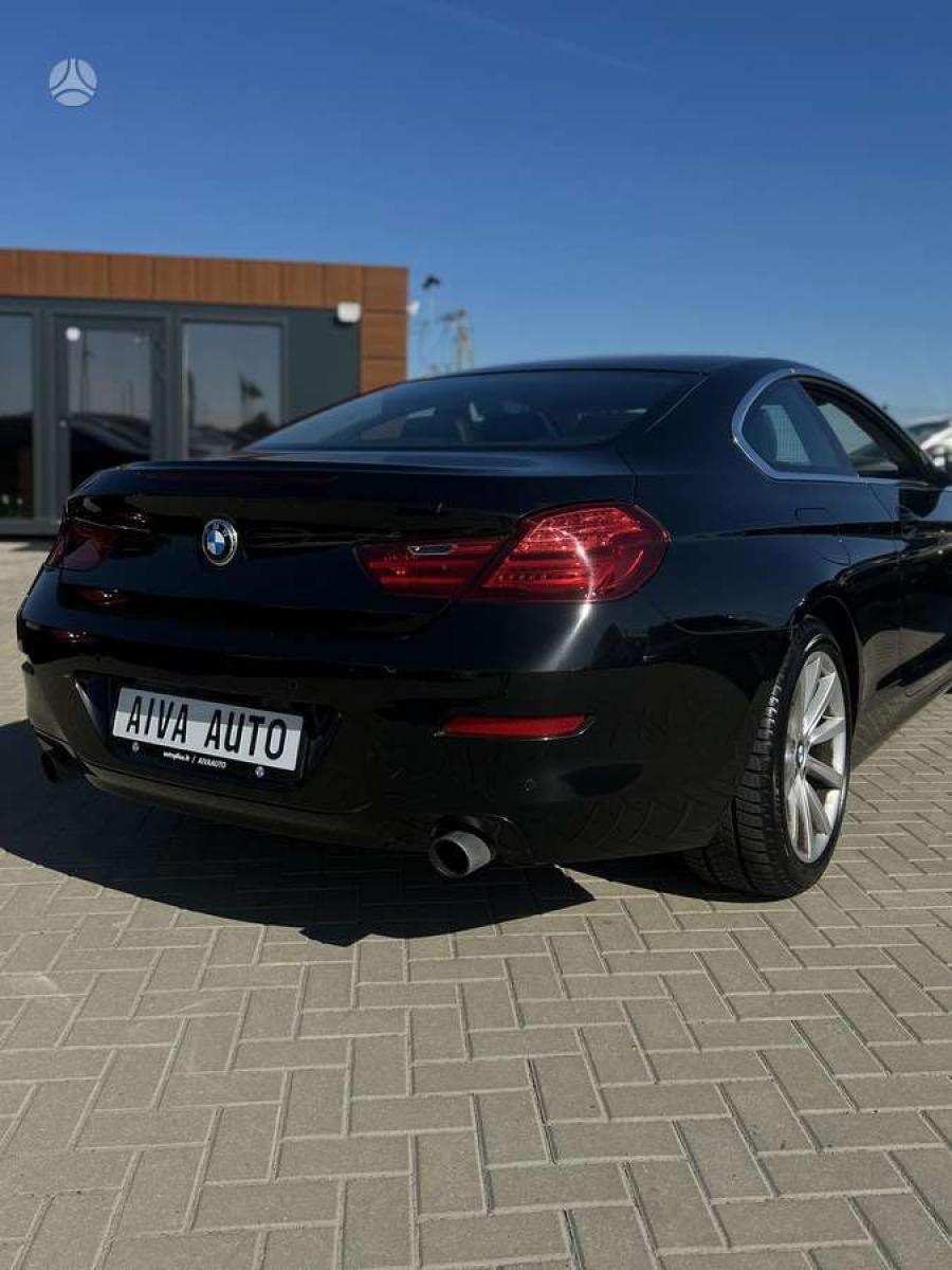 Black BMW 640 2012 in Kaunas, with an engine capacity of 2.99 L and mileage of 167 thousand km for 12999 €, photo 11 on AUTOMOTO.COM.LV