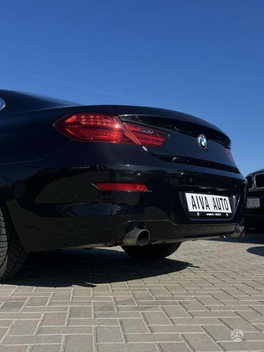 Black BMW 640 2012 in Kaunas, with an engine capacity of 2.99 L and mileage of 167 thousand km for 12999 €, photo 13 on AUTOMOTO.COM.LV