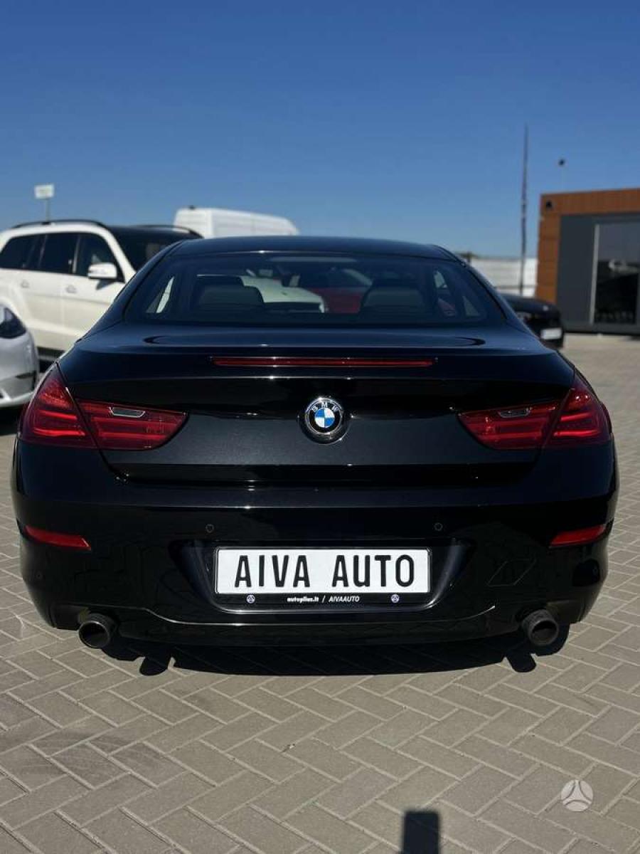 Black BMW 640 2012 in Kaunas, with an engine capacity of 2.99 L and mileage of 167 thousand km for 12999 €, photo 14 on AUTOMOTO.COM.LV
