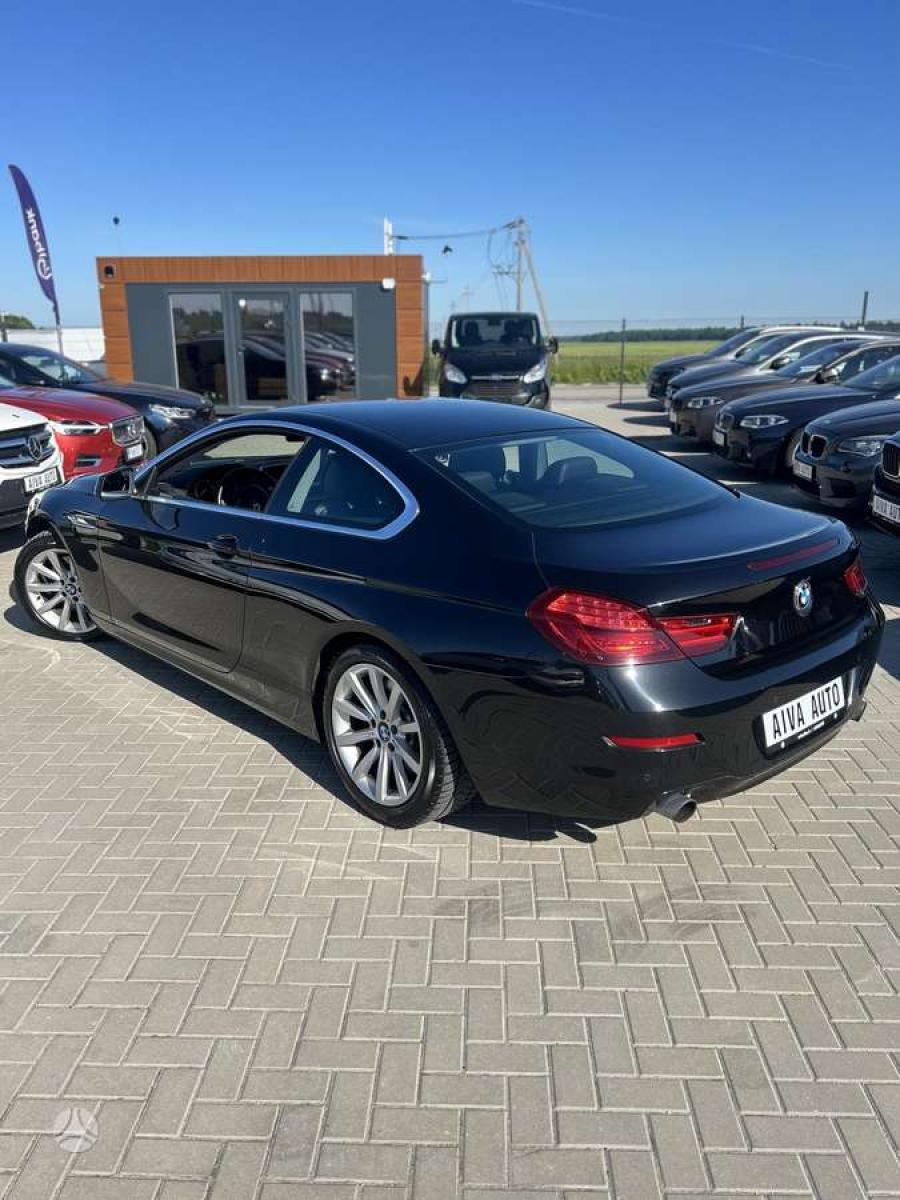 Black BMW 640 2012 in Kaunas, with an engine capacity of 2.99 L and mileage of 167 thousand km for 12999 €, photo 17 on AUTOMOTO.COM.LV