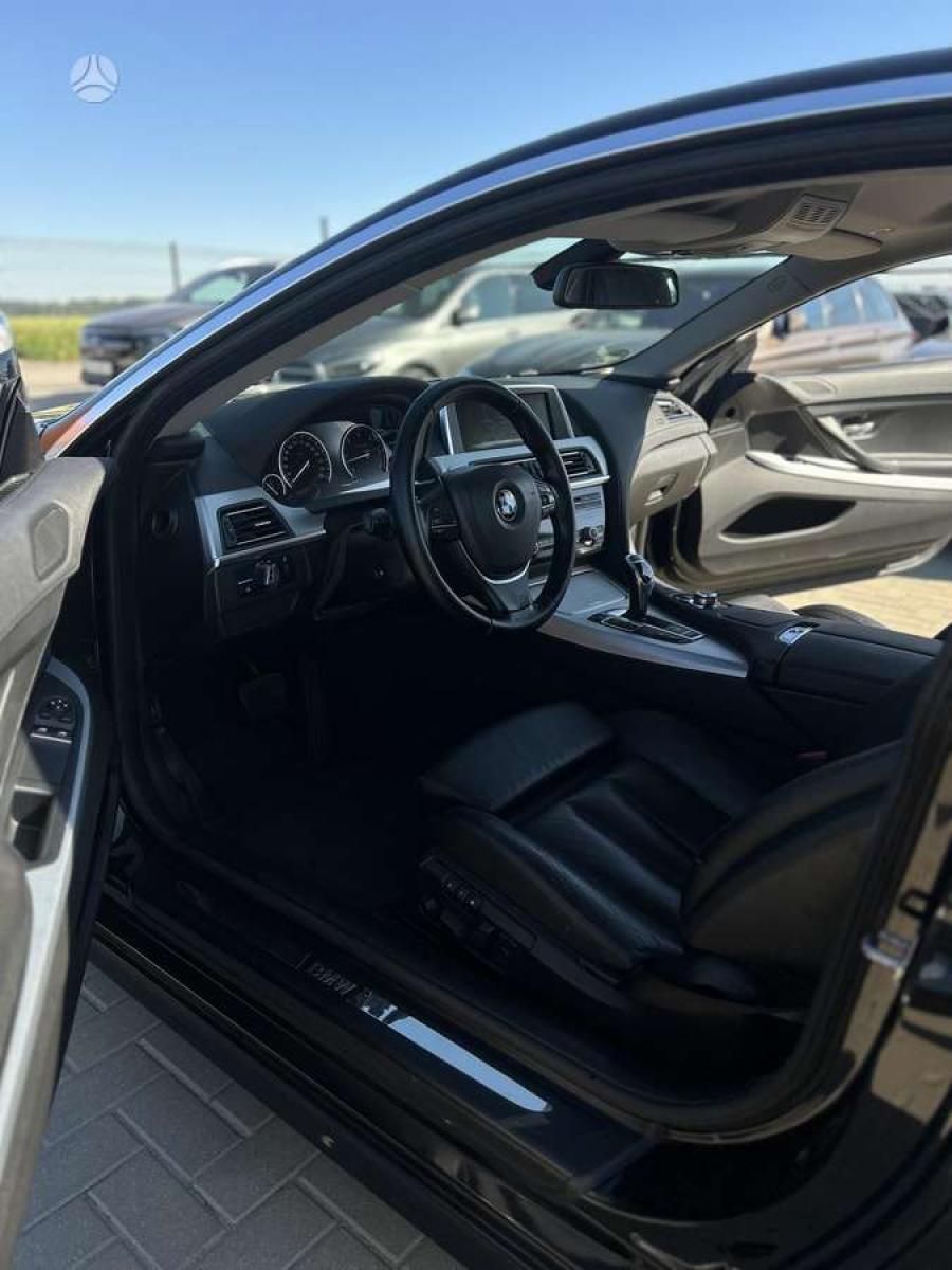 Black BMW 640 2012 in Kaunas, with an engine capacity of 2.99 L and mileage of 167 thousand km for 12999 €, photo 20 on AUTOMOTO.COM.LV