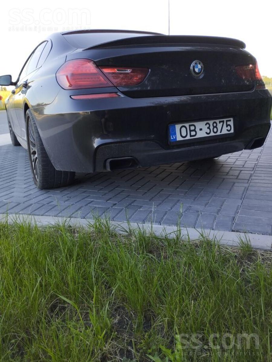 Black BMW 640 2012 in Kuldiga, with an engine capacity of 3.00 L and mileage of 104 thousand km for 17500 €, photo 14 on AUTOMOTO.COM.LV
