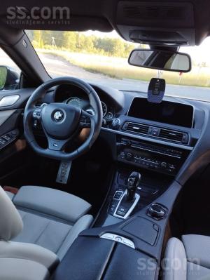 Black BMW 640 2012 in Kuldiga, with an engine capacity of 3.00 L and mileage of 104 thousand km for 17500 €, photo 15 on AUTOMOTO.COM.LV