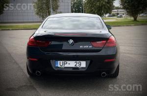 Black BMW 640 2012 in Riga, with an engine capacity of 3.00 L and mileage of 162 thousand km for 16900 €, photo 3 on AUTOMOTO.COM.LV