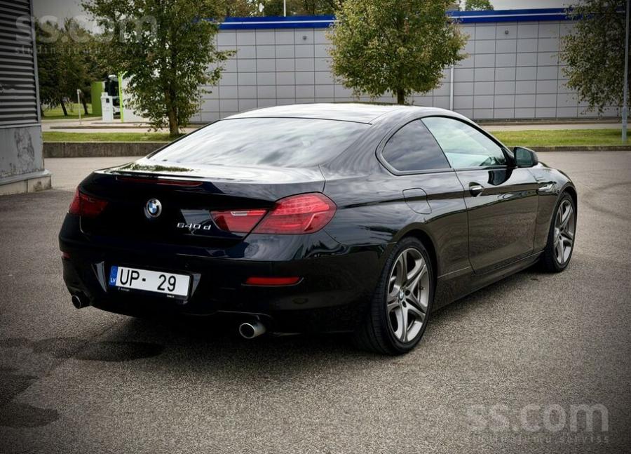 Black BMW 640 2012 in Riga, with an engine capacity of 3.00 L and mileage of 162 thousand km for 16900 €, photo 4 on AUTOMOTO.COM.LV
