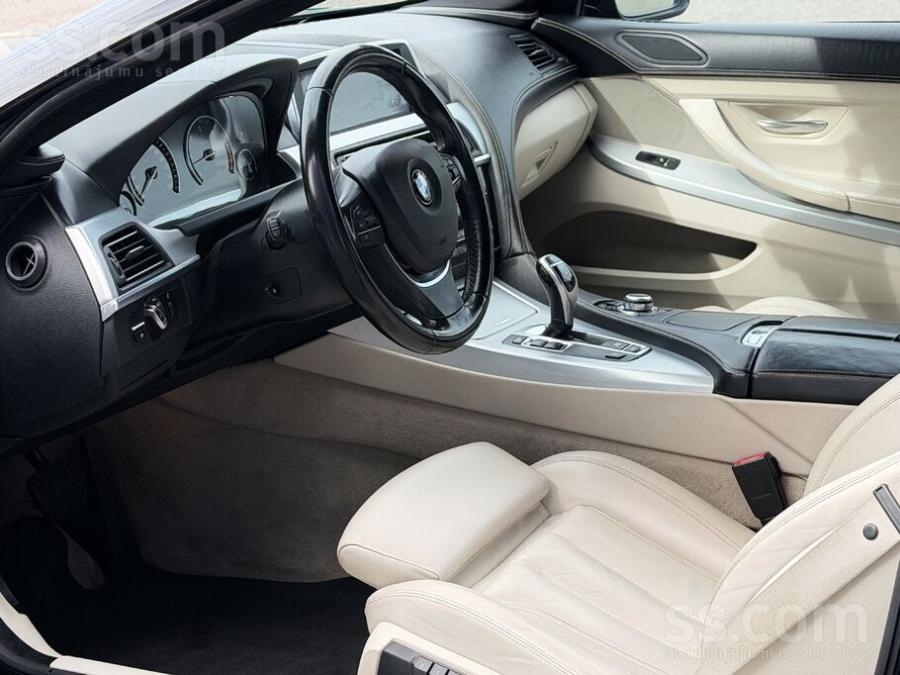 Black BMW 640 2012 in Riga, with an engine capacity of 3.00 L and mileage of 162 thousand km for 16900 €, photo 8 on AUTOMOTO.COM.LV