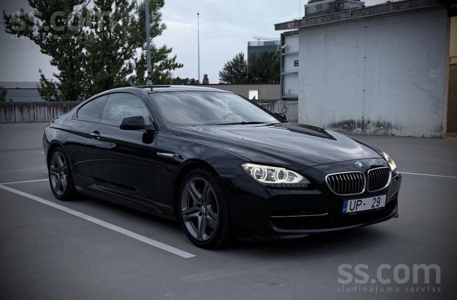 Black BMW 640 2012 in Riga, with an engine capacity of 3.00 L and mileage of 162 thousand km for 16900 €, photo 24 on AUTOMOTO.COM.LV