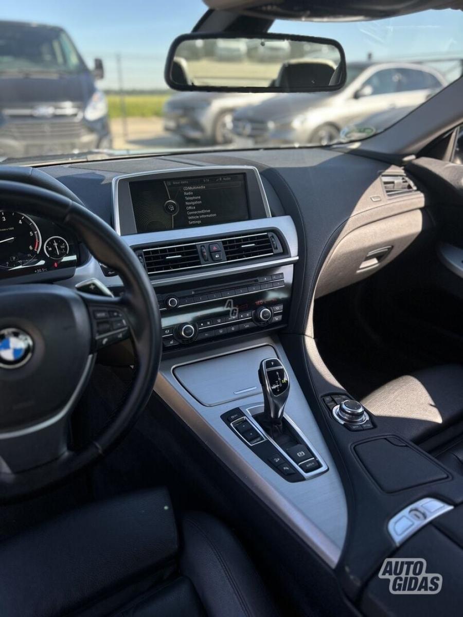 Melns BMW 640 2012 Kauņa, ar dzinēja tilpumu 3.00 L un nobraukumu 167 tūkst. km par 12700 €, foto 23 vietnē AUTOMOTO.COM.LV