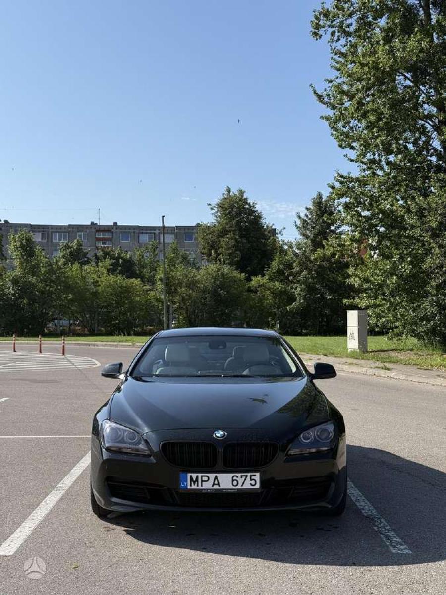 Black BMW 640 2013 in Jonava, with an engine capacity of 2.99 L and mileage of 186 thousand km for 14500 €, photo 4 on AUTOMOTO.COM.LV