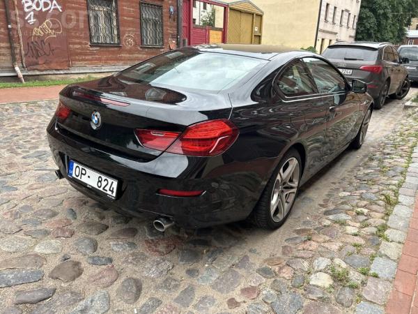 Black BMW 640 2014 in Riga, with an engine capacity of 3.00 L and mileage of 187 thousand km for 17300 €, photo 4 on AUTOMOTO.COM.LV