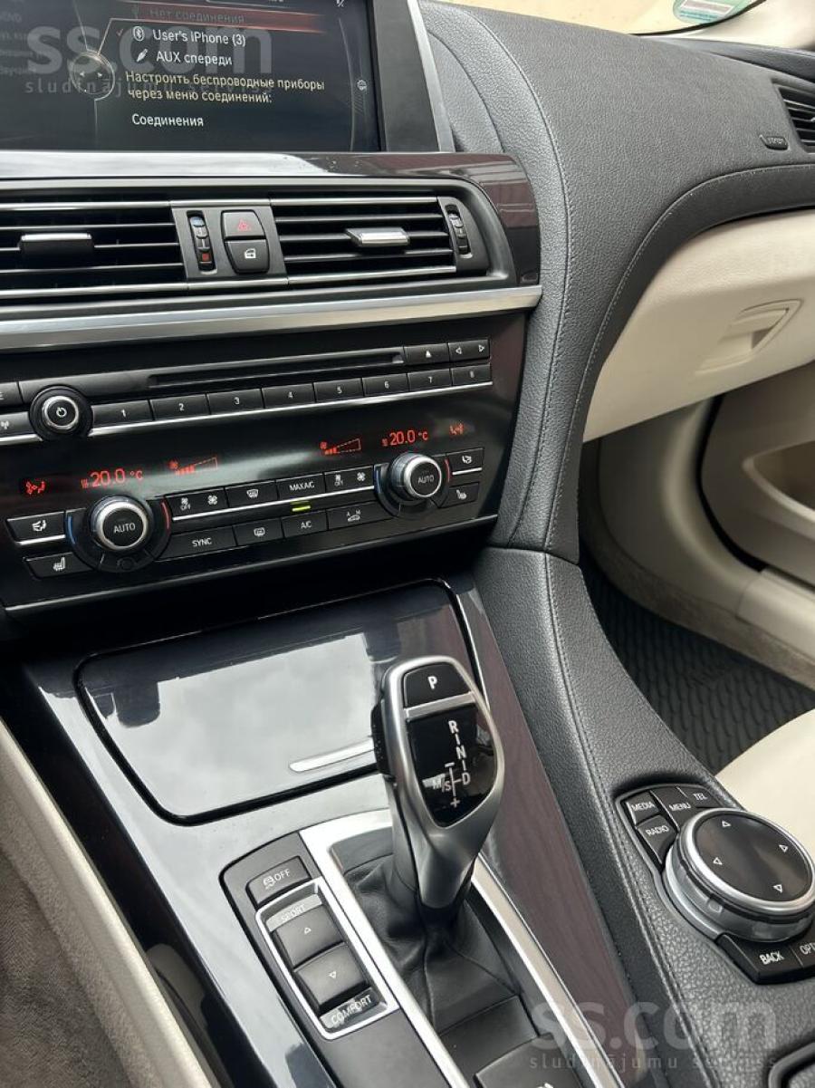 Melns BMW 640 2014 Rīga, ar dzinēja tilpumu 3.00 L un nobraukumu 187 tūkst. km par 17300 €, foto 9 vietnē AUTOMOTO.COM.LV