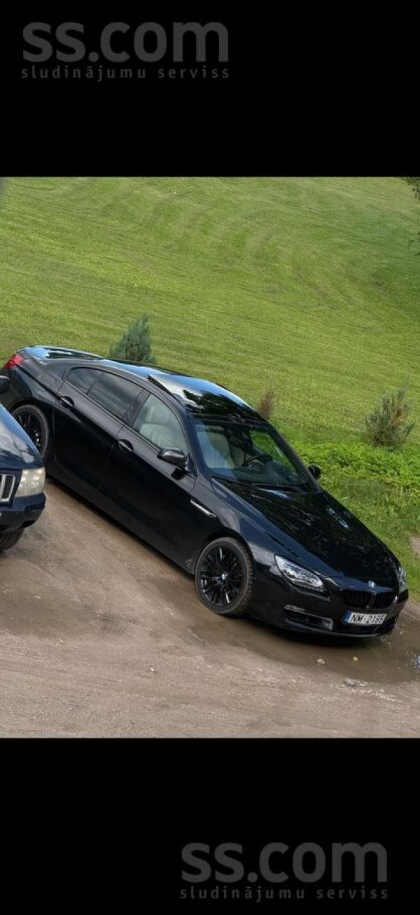 Black BMW 640 2014 in Aizkraukle, with an engine capacity of 3.00 L and mileage of 284 thousand km for 16000 €, photo 2 on AUTOMOTO.COM.LV