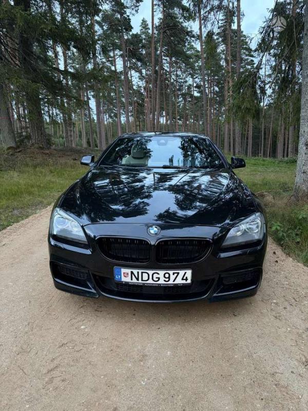 Black BMW 640 2014 in Telschi, with an engine capacity of 2.99 L and mileage of 201 thousand km for 14850 €, photo 4 on AUTOMOTO.COM.LV
