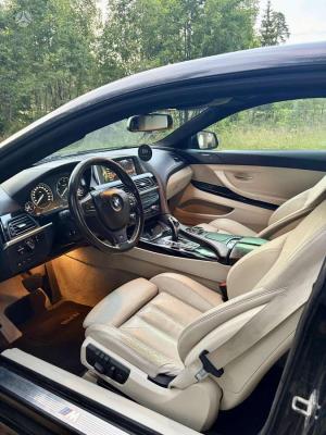 Black BMW 640 2014 in Telschi, with an engine capacity of 2.99 L and mileage of 201 thousand km for 14850 €, photo 7 on AUTOMOTO.COM.LV