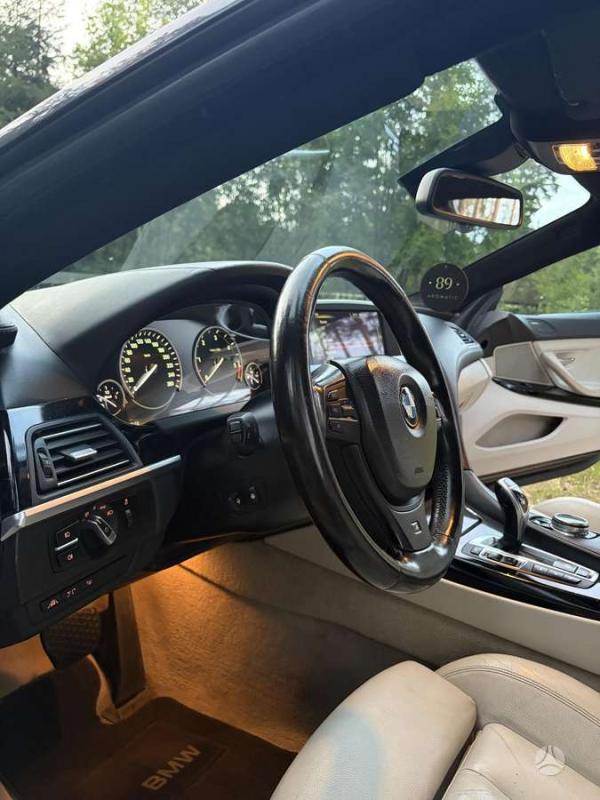 Black BMW 640 2014 in Telschi, with an engine capacity of 2.99 L and mileage of 201 thousand km for 14850 €, photo 10 on AUTOMOTO.COM.LV