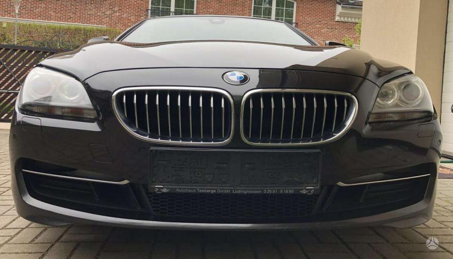 Black BMW 640 2014 in Klaipeda, with an engine capacity of 2.99 L and mileage of 321 thousand km for 13900 €, photo 4 on AUTOMOTO.COM.LV