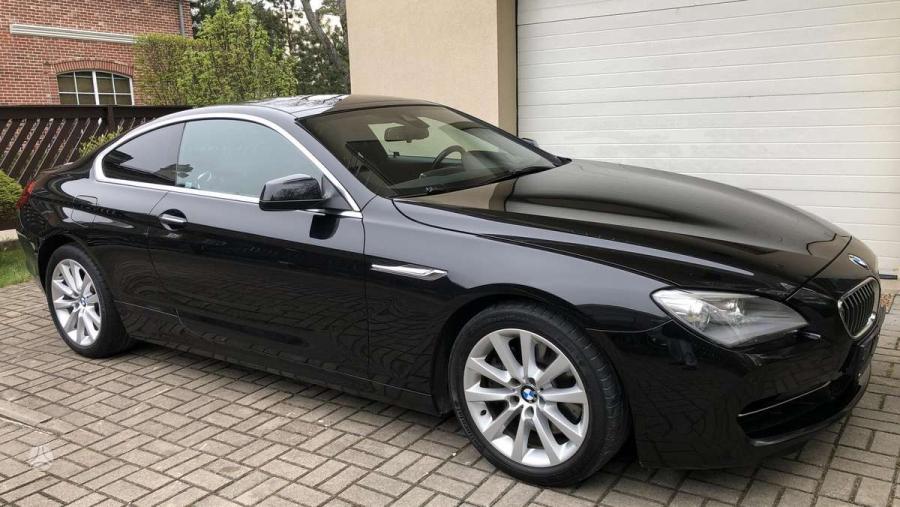 Black BMW 640 2014 in Klaipeda, with an engine capacity of 2.99 L and mileage of 321 thousand km for 13900 €, photo 5 on AUTOMOTO.COM.LV