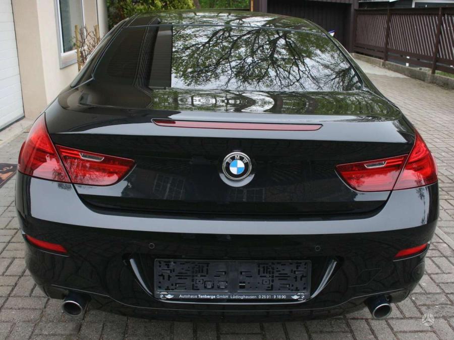 Black BMW 640 2014 in Klaipeda, with an engine capacity of 2.99 L and mileage of 321 thousand km for 13900 €, photo 17 on AUTOMOTO.COM.LV