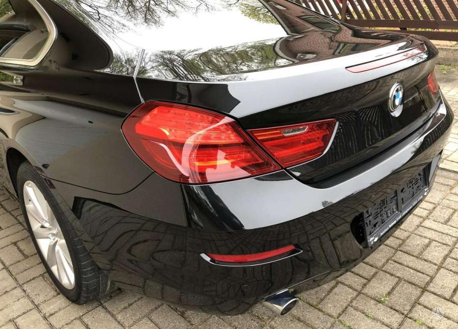 Black BMW 640 2014 in Klaipeda, with an engine capacity of 2.99 L and mileage of 321 thousand km for 13900 €, photo 21 on AUTOMOTO.COM.LV