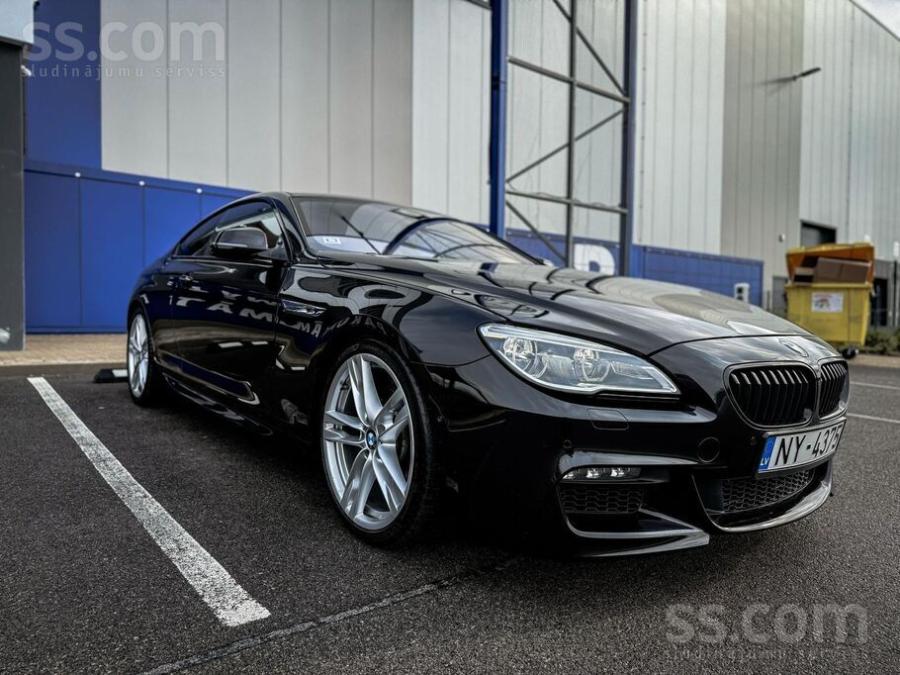 Black BMW 640 2017 in Riga, with an engine capacity of 3.00 L and mileage of 115 thousand km for 23500 €, photo 1 on AUTOMOTO.COM.LV