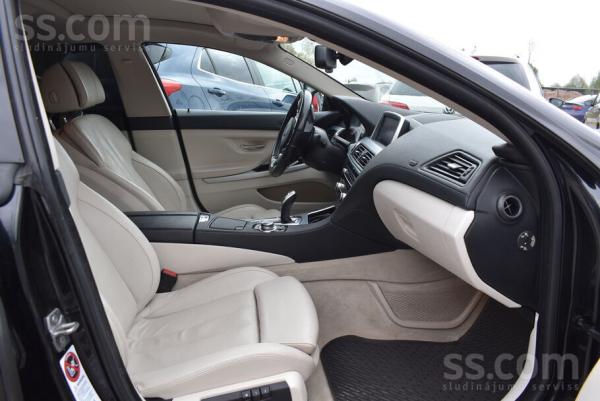 Black BMW 640 2012 in Kuldiga, with an engine capacity of 3.00 L and mileage of 0 thousand km for 17990 €, photo 5 on AUTOMOTO.COM.LV
