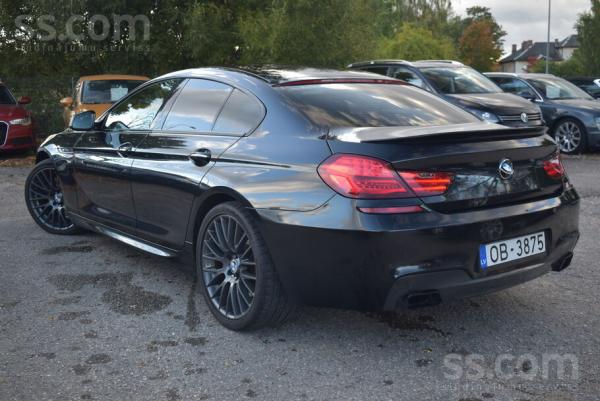 Black BMW 640 2012 in Kuldiga, with an engine capacity of 3.00 L and mileage of 0 thousand km for 16690 €, photo 4 on AUTOMOTO.COM.LV
