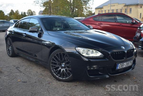 Black BMW 640 2012 in Kuldiga, with an engine capacity of 3.00 L and mileage of 0 thousand km for 16690 €, photo 5 on AUTOMOTO.COM.LV