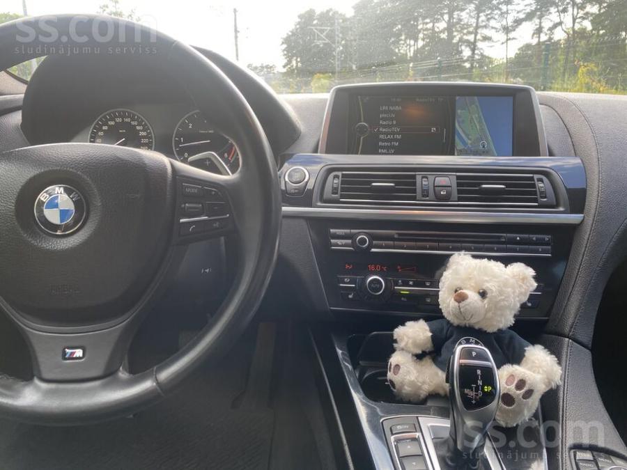 Black BMW 640 2013 in Riga, with an engine capacity of 3.00 L and mileage of 288 thousand km for 13500 €, photo 14 on AUTOMOTO.COM.LV