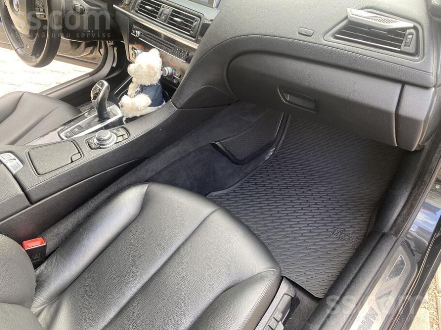 Black BMW 640 2013 in Riga, with an engine capacity of 3.00 L and mileage of 288 thousand km for 13500 €, photo 17 on AUTOMOTO.COM.LV