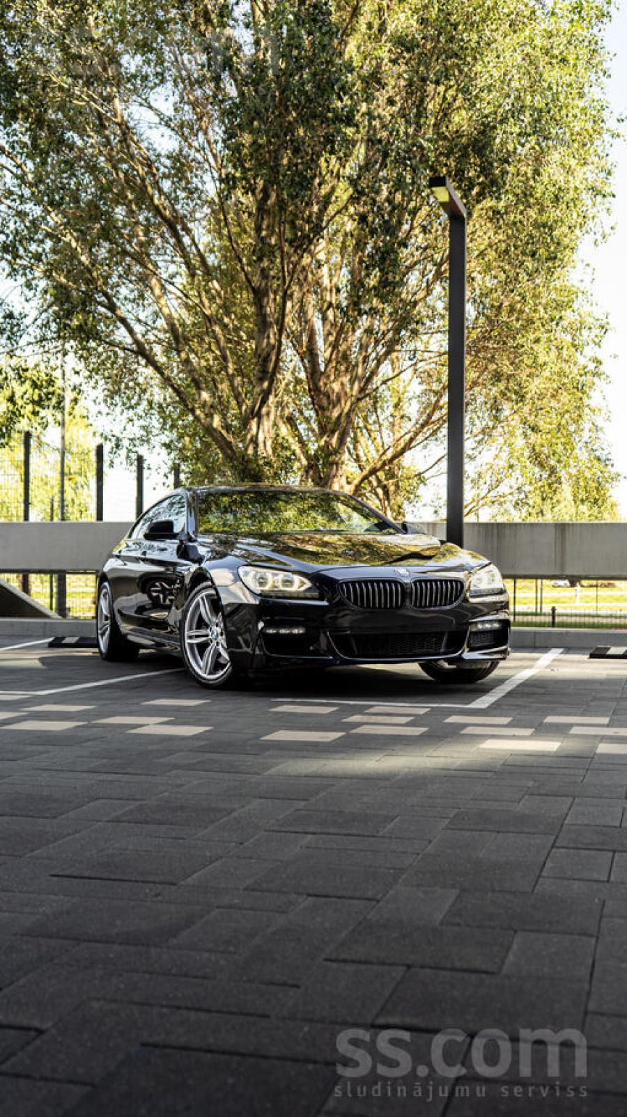 Black BMW 640 2013 in Riga, with an engine capacity of 3.00 L and mileage of 191 thousand km for 19800 €, photo 1 on AUTOMOTO.COM.LV
