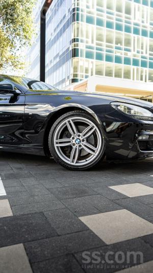 Black BMW 640 2013 in Riga, with an engine capacity of 3.00 L and mileage of 191 thousand km for 19800 €, photo 5 on AUTOMOTO.COM.LV