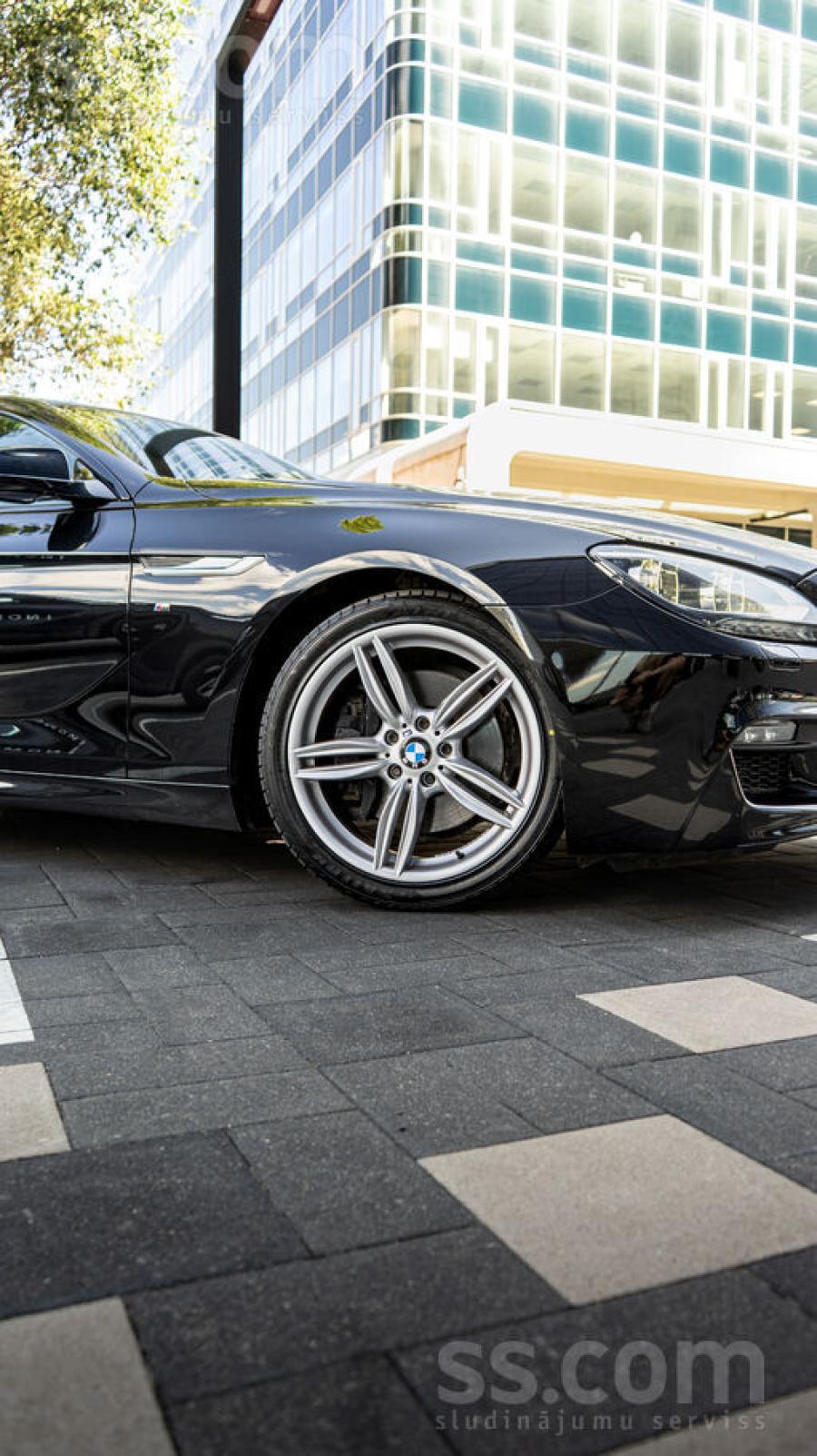 Black BMW 640 2013 in Riga, with an engine capacity of 3.00 L and mileage of 191 thousand km for 19800 €, photo 5 on AUTOMOTO.COM.LV