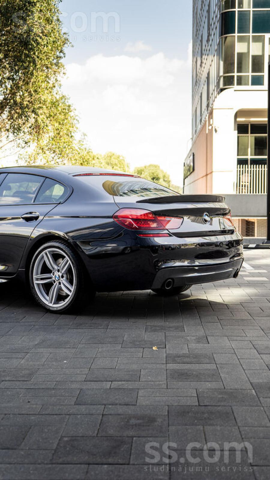 Black BMW 640 2013 in Riga, with an engine capacity of 3.00 L and mileage of 191 thousand km for 19800 €, photo 7 on AUTOMOTO.COM.LV